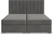 Manželská postel AGEN Velvet 160×200 cm šedá