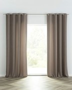 Hotový závěs BASIC na kroužcích 140x280cm světle hnědý