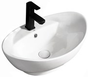 BPS-koupelny Keramické umyvadlo na desku HYD-TA-WH-585 58,8x39 cm, bílé
