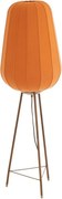 Stojací lampa v terakotové barvě s textilním stínidlem (výška 133 cm) Bibury – Light &amp; Living