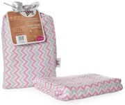 Xkko bmb bambusová zavinovačka 120 × 120 - scandinavian baby pink chevron + klipy na kočárek