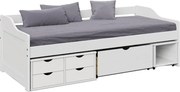 Postel MAXI NEW 90x200 s úložným prostorem masiv bílá Kondela 0000357998