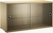 Vitrína pro modulární regálový systém's otočnými skleněnými dveřmi String System