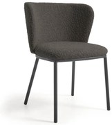 Černé čalouněné jídelní křeslo Ciselia – Kave Home