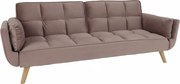 Rozkládací pohovka, starorůžový samet/buk, KAPRERA NEW