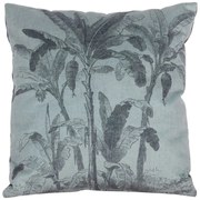 Dekorační povlak na polštář 45x45 Monte ash graphite soft velur s potiskem palem Terra Eurofirany