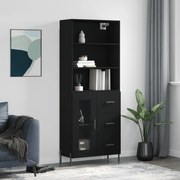 Skříň highboard černá 69,5 x 34 x 180 cm kompozitní dřevo