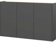 Antracitová závěsná skříňka v dekoru dubu 138x87x25 cm Libbiano – Germania
