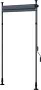 Outsunny vertikální balkonová roleta 150 x 220-310 cm s klikou, balkonová zástěna z polyesteru odolná proti povětrnostním vlivům v tmavě šedé barvě p…