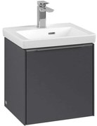 Villeroy & Boch Subway 3.0 - Umyvadlová skříňka, 42x43x38 cm, 1 dvířka, grafitová C58200VR