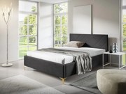 Eka Čalouněná postel SARAH+ 90x200 cm Barva látky Trinity: Tmavě šedá (Trinity 2315), Úložný prostor: Bez úložného prostoru