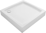 Laveo Desna, čtvercová akrylátová sprchová vanička 80x80x16 cm, bílá, LAV-JBD_686K