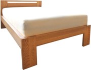 Dubová postel Mono Klasik 4 cm masiv průběžný - 80x200 cm