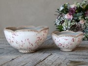 Keramický obal na květináč s růžovými kvítky Floral Cannes - Ø20*11.5cm