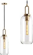 Toolight - Závěsné svítidlo ze skla 1xE27 60W APP442-CP, zlatá, OSW-05636