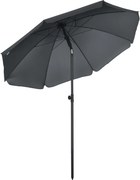 Plážový slunečník Outsunny Ø180 cm UV 50+ Odolný proti větru Stabilní plážový slunečník s UV ochranou Odolný proti bouři Balkonový slunečník Skládací