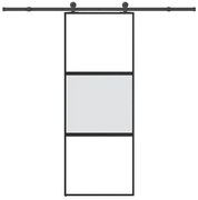 Posuvné dveře s kováním 76x205 cm tvrzeného sklo a hliník 3332950