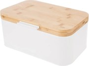Orion Chlebník WHITELINE, plech/bambus, 30 x 19,5 x 14,5 cm