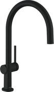 Hansgrohe M54, dřezová baterie Talis 220, s uzavíracím ventilem na spotřebič, černá matná, 72805670