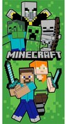 Zelená bavlněná dětská osuška 70x140 cm Minecraft Let´s Survive – Jerry Fabrics