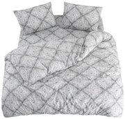 Šedé povlečení na dvoulůžko/prodloužené s prostěradlem/4dílné 200x220 cm Geometric – Mila Home