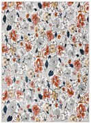 Dywany Łuszczów, Kusový koberec Botanic 65239 flowers grey – na ven i na doma, 117x170, vícebarevná, chodba / předsíň