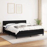 Box spring postel s matrací černá 160x200 cm textil 3140307
