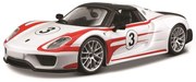 Bburago 1:24 race porsche 918 weissach bílá 18-28009