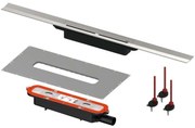 Tece TECEdrainprofile - Sprchový žlab 100 cm, s oboustranným roštem, pro vložení dlažby, kartáčovaná nerezová ocel 641024