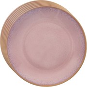 Orion Sada keramických dezertních talířů Glaze růžová 20,5 cm, 6 ks