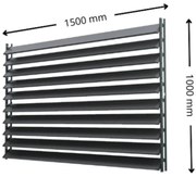 SAMKIT SET pro venkovní žaluzie z hliníku RAL 7016 (antracitová): V:1000, Š:1500mm