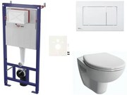 Cenově zvýhodněný závěsný WC set SAT do lehkých stěn / předstěnová montáž+ WC VitrA Normus SIKOSSNORBO20K