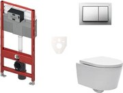 Cenově zvýhodněný závěsný WC set TECE do lehkých stěn / předstěnová montáž + WC SAT Brevis SIKOTS3W2