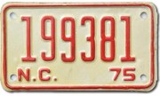Americká SPZ North Carolina 199381 moto
