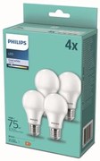 LED žárovky E27 Philips A60 10W (75W) neutrální bílá (4000K) 4ks