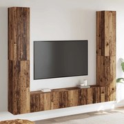 Nástěnné TV skříňky 6 ks Old Wood kompozitní 3328985