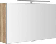 Sapho Cloe - Zrcadlová skříňka s LED osvětlením 80x50x18 cm, dub alabama CE080-0022