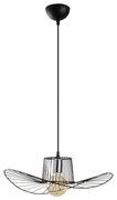 Černé závěsné svítidlo s kovovým stínidlem ø 50 cm Tel – Opviq lights