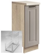 SMART s | dolní skříňka SC-26D + výsuvná police cargo | 30 cm | VÝBĚR KORPUSU | šedá mat