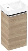 Hansgrohe Xelu Q - Skříňka s umývátkem, 63x34x27 cm, 1 dvířka, panty vlevo, přírodní dub/chrom 54364000