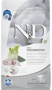N&D WHITE Dog GF Sea Bass, Spirulina & Fennel Puppy Mini 1,5 kg
