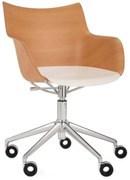 Kartell designové kancelářské židle Q/Wood Office Armchair