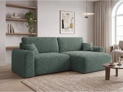 Rozkládací oboustranná sedací souprava do L NORDEN TILIA 250x140 cm, zelená