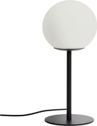 Bílá/černá stolní lampa se skleněným stínidlem (výška 35 cm) Brisia – Kave Home
