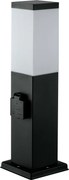 FAN I-STATION-E27-SC2 Sloupkové svítidlo STATION antracit, 1xE27, 2xSCHUKO, 2500 W, 45x12x12 cm - FANEUROPE