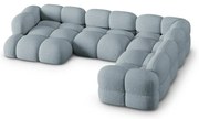 Světle modrá rohová pohovka (pravý roh/do "U") Loretto – Cosmopolitan Design