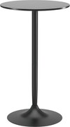 HOMCOM Barový stůl bistro Ø60 x 102 cm Kulatý stůl pro večírek nebo bar, černý | Aosom