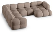 Hnědá rohová pohovka (levý roh/do "U") Loretto – Cosmopolitan Design