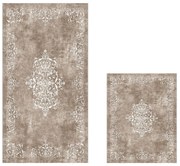 Šedé/taupe koupelnové předložky v sadě 2 ks 60x100 cm – Foutastic