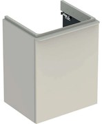 Geberit Smyle Square - Umyvadlová skříňka, 49x41x62 cm, 1 dvířka, panty vpravo, pískově šedá 500.363.JL.1